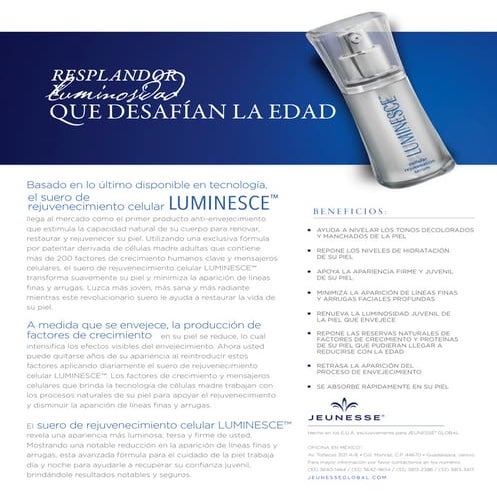 SUERO ANTI-ARRUGAS LUMINESCE | PDF