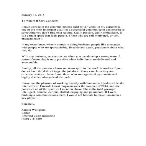 IC recommendation letter | PDF