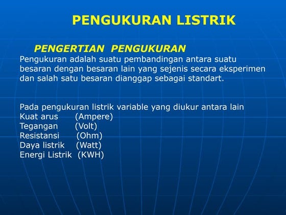 pengukuran besaran listrik di sistem tenaga listrik | PPT