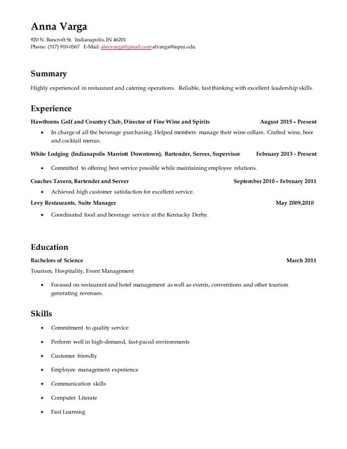 Beth block resume | PDF