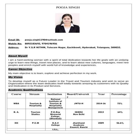 MY CV Pooja Singh | DOC