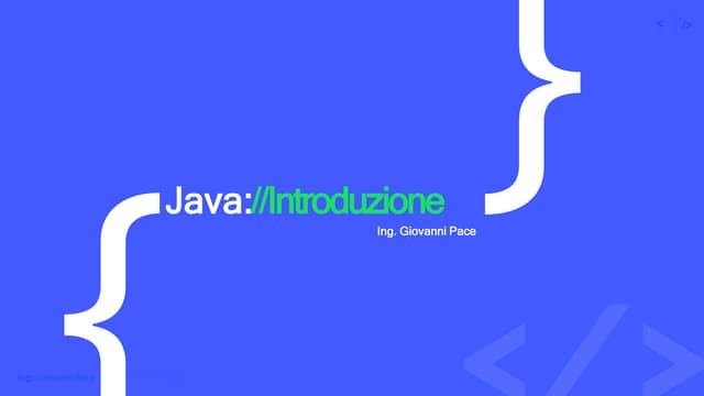 Introduzione al java | PPTX Introduzione al java | PPTX
