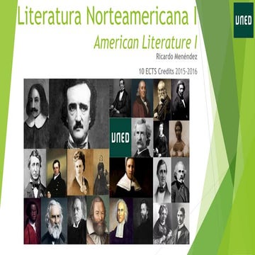 UNED American Literature I: Presentation | PDF