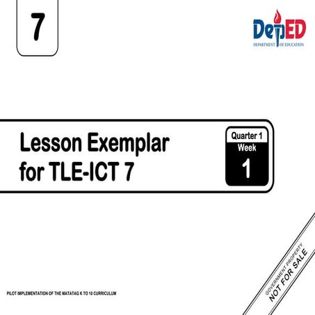 00 Matatag-Lesson Exemplar-TLE-ICT7_W1_v2 | PDF