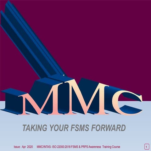 INTRODUCTION AWARENESS TRAINING - ISO 22000 | HACCP MMCL | PPT