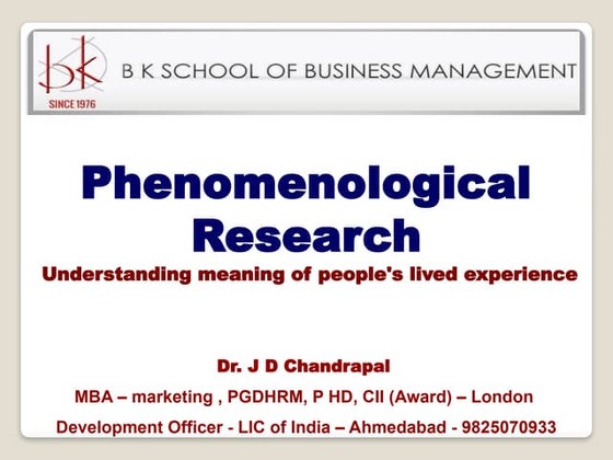PHENOMENOLOGY and Interpretive phenomenological analysis | PPT
