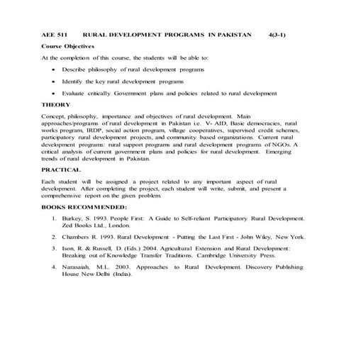 00 rural development curiculum 511 | PDF