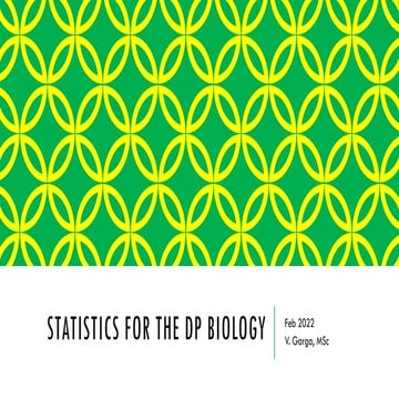 Statistics for DP Biology IA | PDF