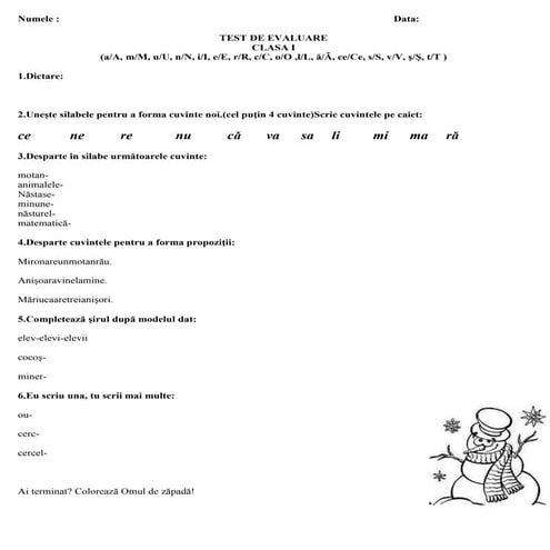 6654510 fise-limba-romana-clasa-i | PDF