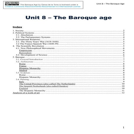 Unit 8: The Baroque Age | PDF