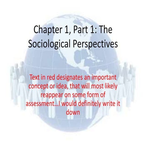 The Sociological Perspective part 1 | PPT