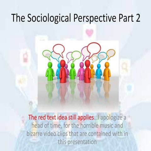 The Sociological Perspective part 2 | PPTX