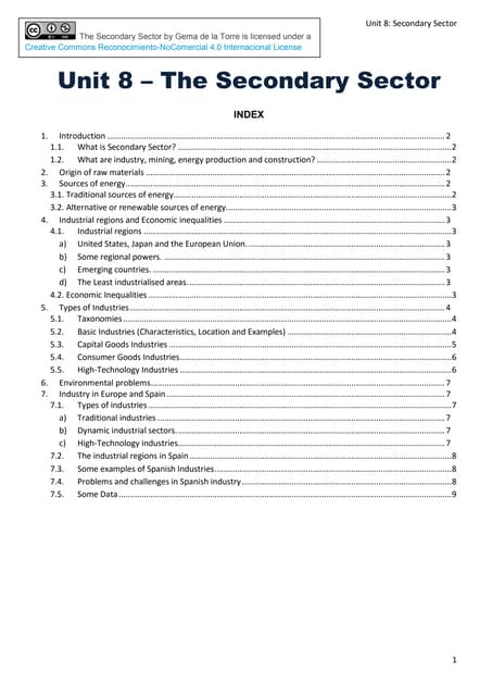 Secondary activities | PDF | Manufacturing Industry | Industries