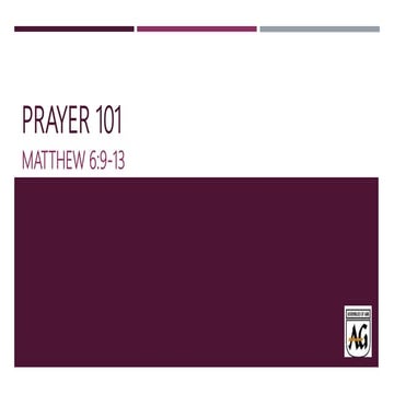 Prayer 101 | PPTX