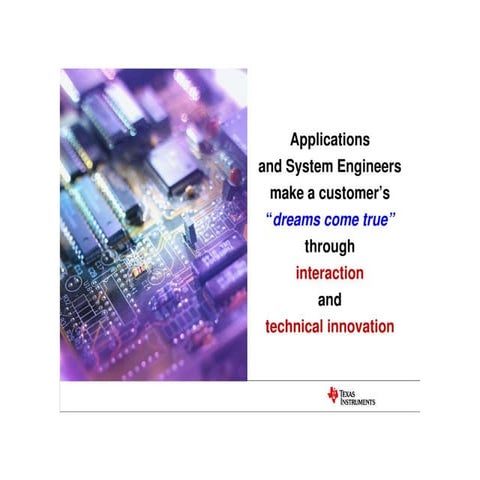 Application and System Engineer | PPT