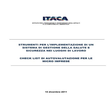 01 120224 itaca-guida_sgsl_micro_imprese | PDF | Business | Business ...