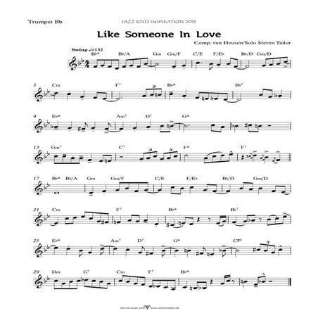 01 12 like someone in love - trumpet bb | PDF