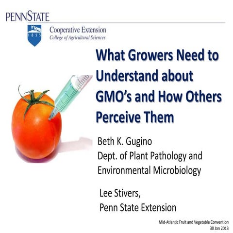 What Growers Need to Understand About GMOs | PPT