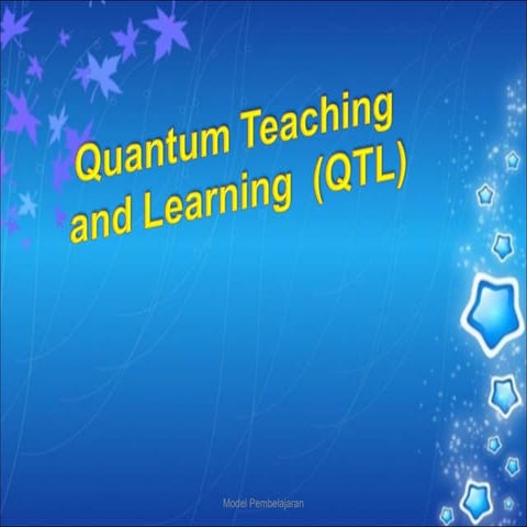 Quantum teaching and learning, | PPT
