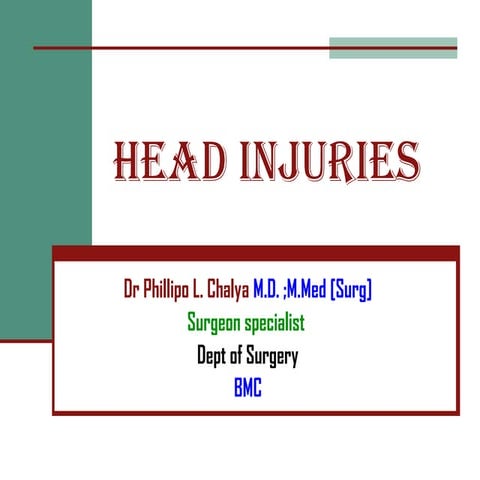 01. head injuries dr phillip bmc | PPT