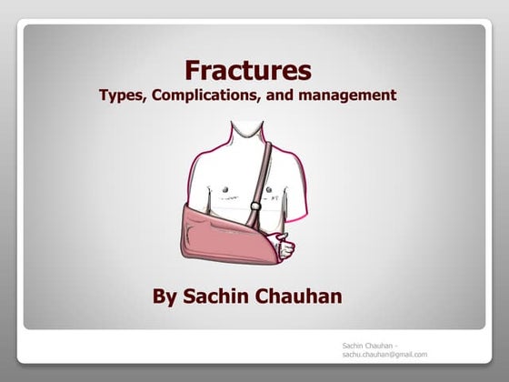 Fracture - Types, complications and management | PPT