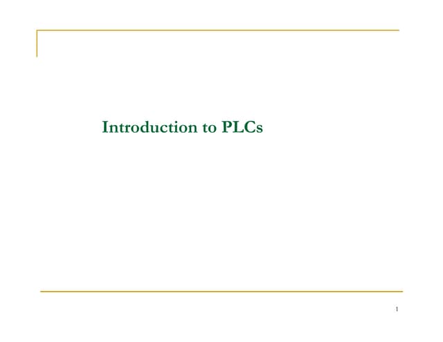 INDUSTRIAL AUTOMATION USING PLC | PPTX | Operating Systems | Computer ...