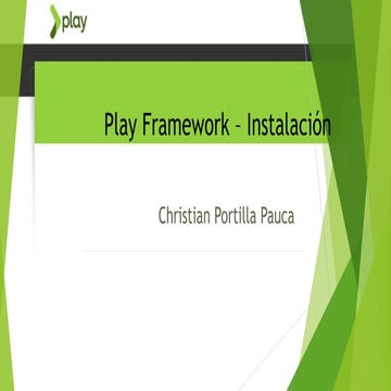 01 . play framework - instalacion | PPTX | Programming Languages | Computing