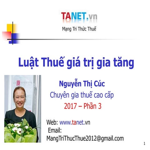 TANET - Thuế TNDN - 2017 - phần 3 (Mới) | PPT