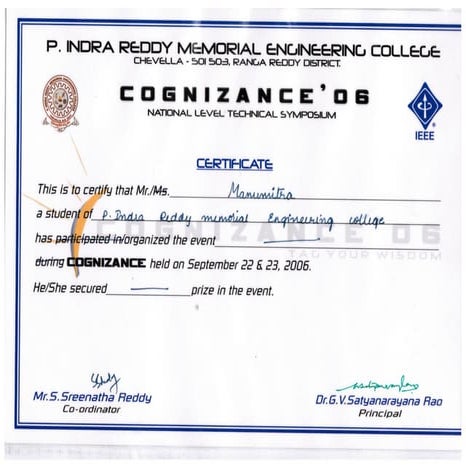 PIRMEC cognizance 2006 | PDF