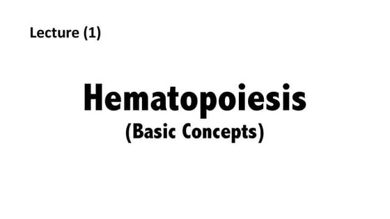 Hematopoisis | PPT