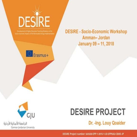 Introduction to DESIRE Project by Dr. Louy Qoaider | PPT