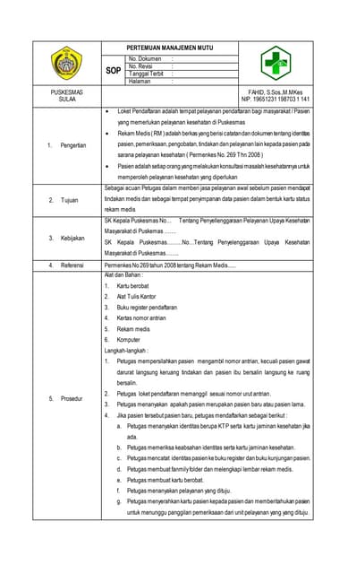 Sop poli umum | DOCX