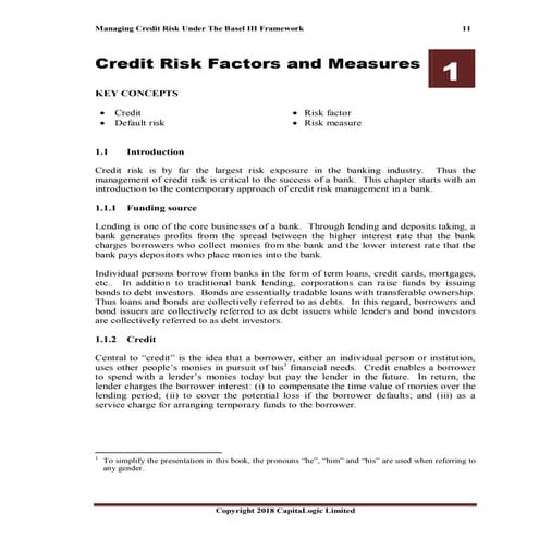 01.1 credit risk factors and measures | PDF