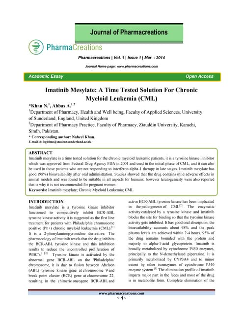 Gleevec group presentation#1 | PPTX