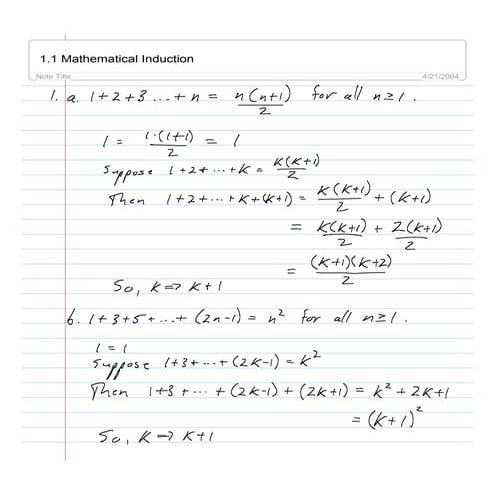 01 1 mathematical induction | PDF