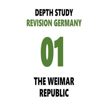 IGCSE REVISION - GERMANY: THE WEIMAR REPUBLIC | PPTX