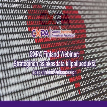 01 CXPA Finland Webinar - Sirte Pihlaja - CXPA Finland | PDF