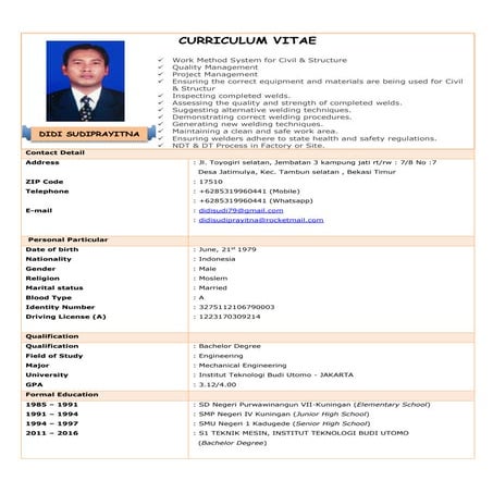 01. cv qc civil structur & wi | PDF