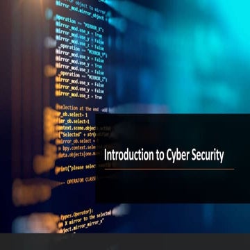 introduction to cyber security | PDF | Internet | Computing