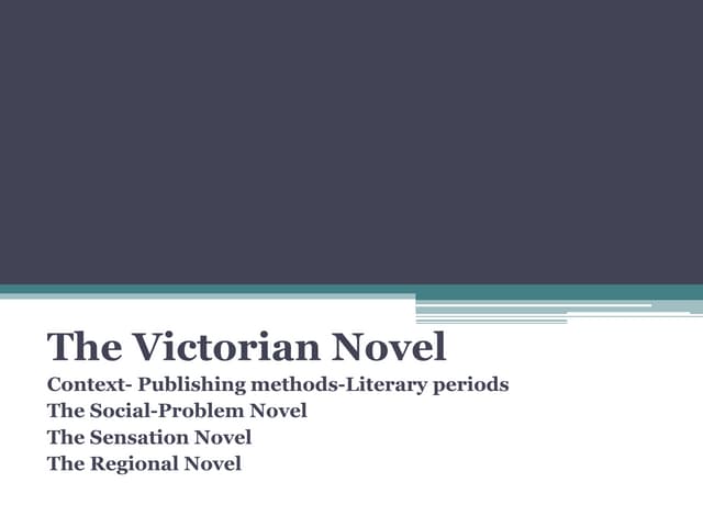 The Victorian Period- English Literature | PPTX