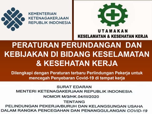 Peraturan dan perundangan k3 | PPTX