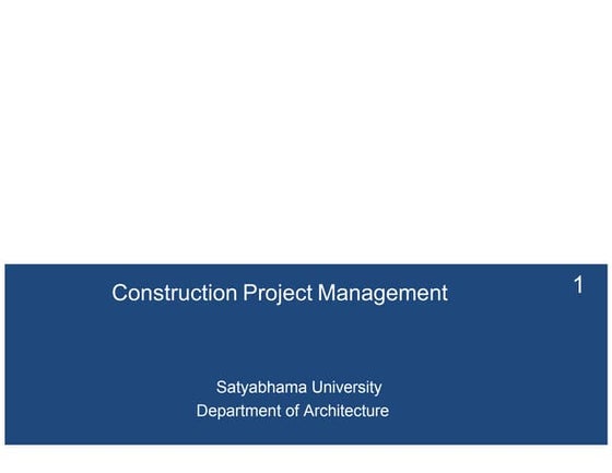 Construction PROJECT MANAGEMENT | PPTX | Construction Industry | Industries