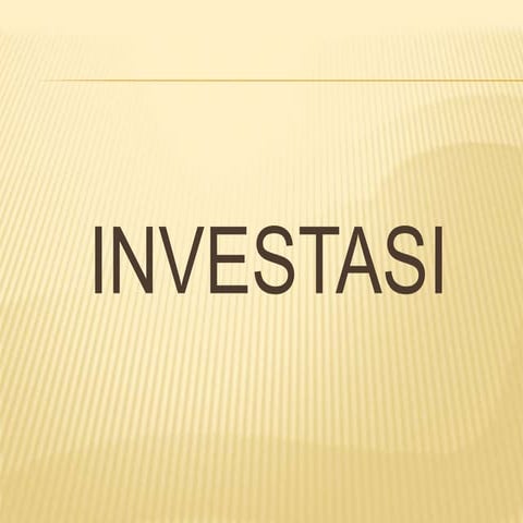 Investasi analisis investasi dan manajemen portofolio | PPTX