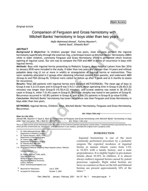Comparison of BLUMGART vs. Dunking Pancreatico-Jejunostomy Anastomosis ...