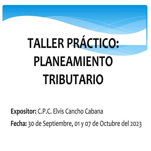 Planeamiento Tributario - Universidad Peruana Unión | PPTX
