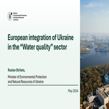 European integration of Ukraine in the “water quality” sector | PPT