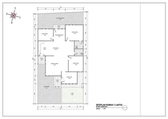 Contoh denah alternatif rumah tinggal dua lantai | PDF