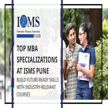 Top MBA Specializations List at ISMS Pune.pptx
