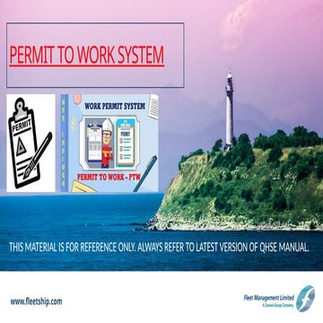 Permit to Work - Safety all the time... everywhere | PPTX