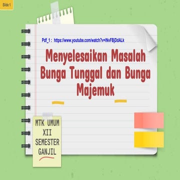 Bunga tunggal dan bunga majemuk untuk siswa kelas 12 | PDF